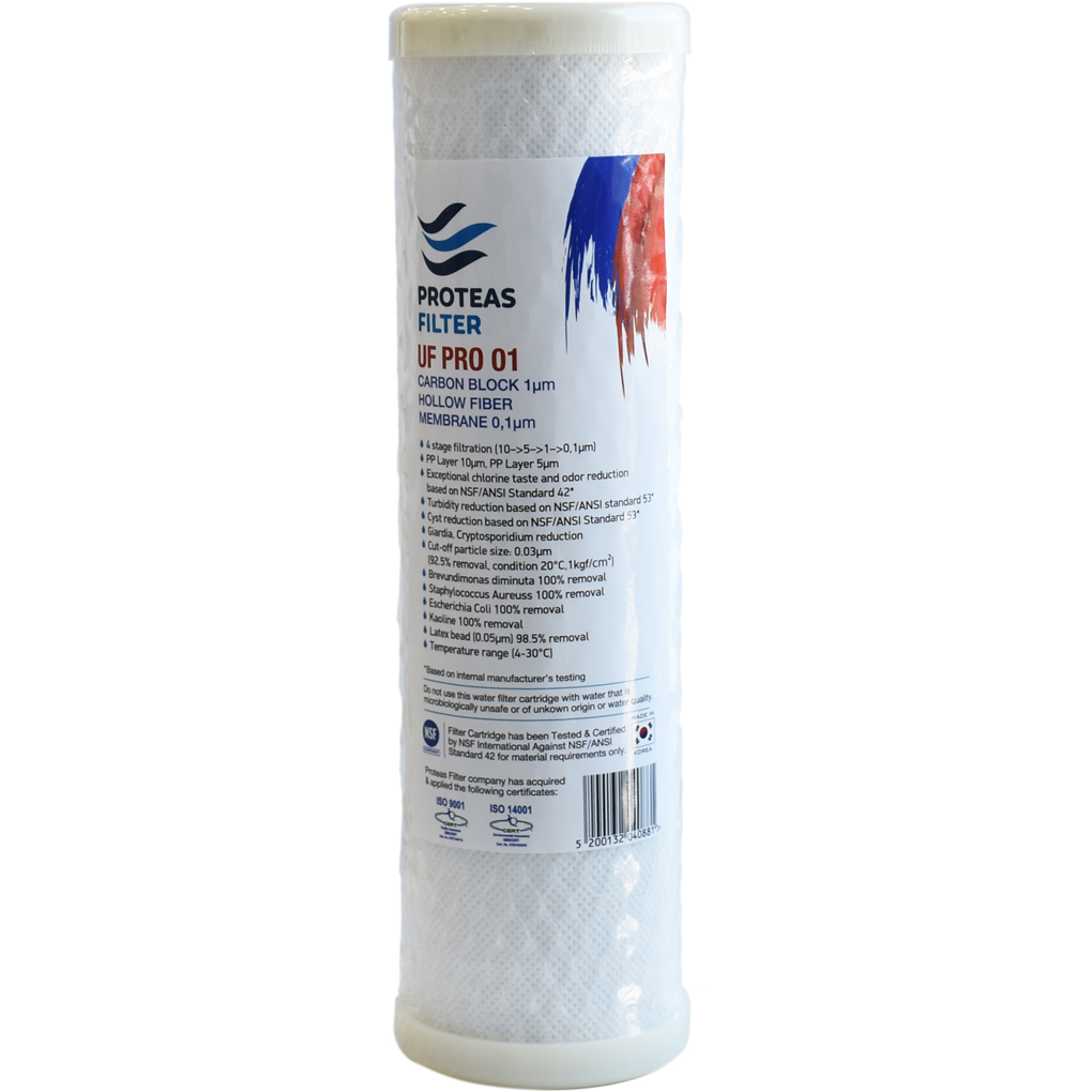 Carbon block water filter cartridge with ultra filtration membrane 10 ...